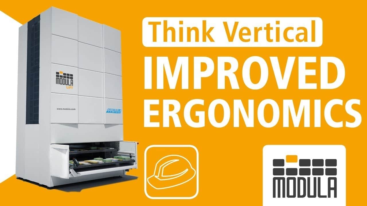 Ergonomic storage and retrieval workstation - Modula